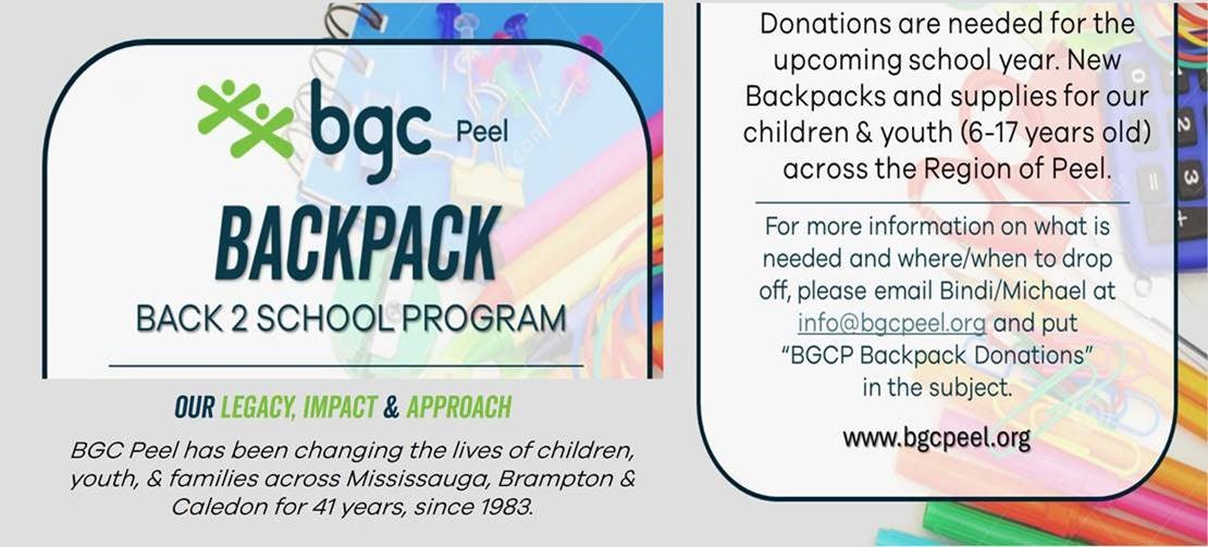 BACK 2 SCHOOL BACKPACK FUNDRAISER – Councillor Stephen Dasko, Ward 1