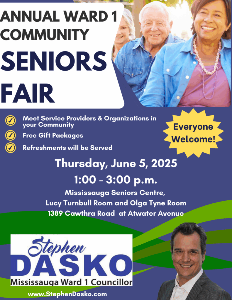 Annual Ward 1 Community Seniors Fair – Thursday June 5th 1:00-3:00 p.m ...