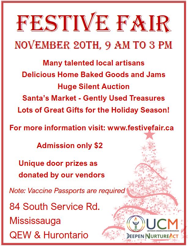 Festive Fair – November 20th, 2021 from 9 AM to 3 PM – Councillor ...