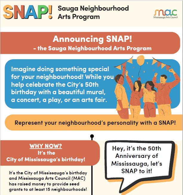 Introducing the Sauga Neighbourhood Arts Program – also known as SNAP ...